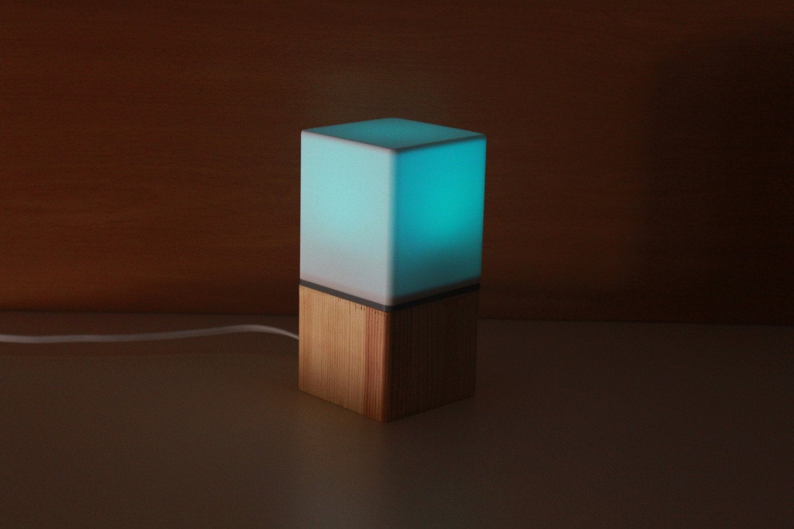 3D Printed Light With Wooden Base - Etsy