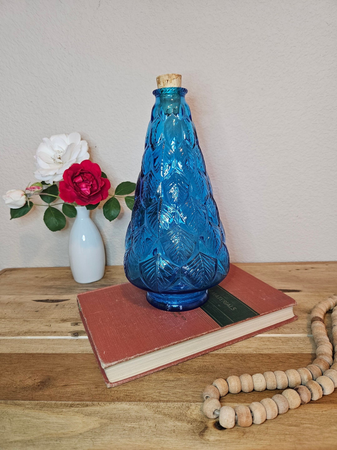 Vintage Wheaton Glass Company Blue Glass Christmas Tree Etsy