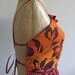Backless Strappy Top. Sexy Crop Top, Red Orange Brown Hawaii Print ...