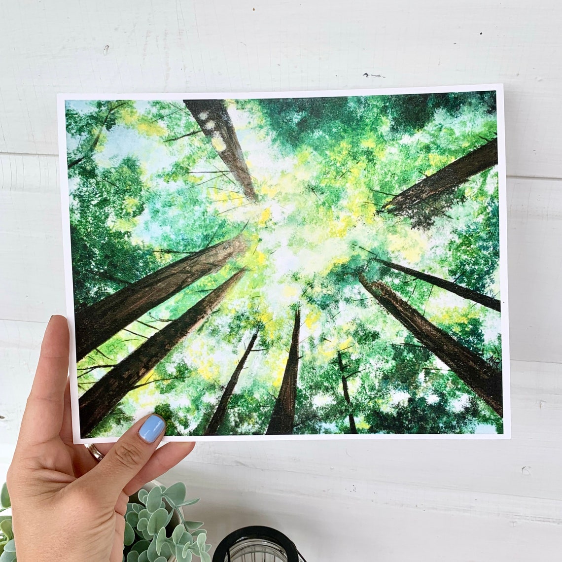 Forest Canopy Painting 8x10 Giclee Art Print - Etsy