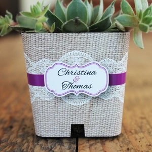 Custom 2 Succulent Wraps Burlap Print and Lace Perfect - Etsy