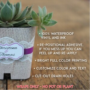 Custom 2 Succulent Wraps Burlap Print and Lace Perfect - Etsy