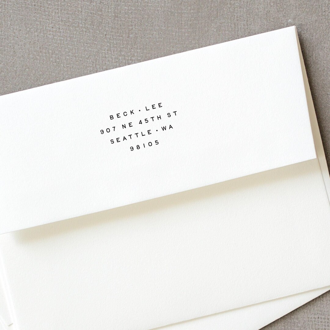 Modern Return Address Stamp | Simple Personalized Self Inking or Rubber ...