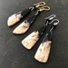 Palm Root Earrings, Fossilized Palm Root, Natural Stone, Long Dangle ...