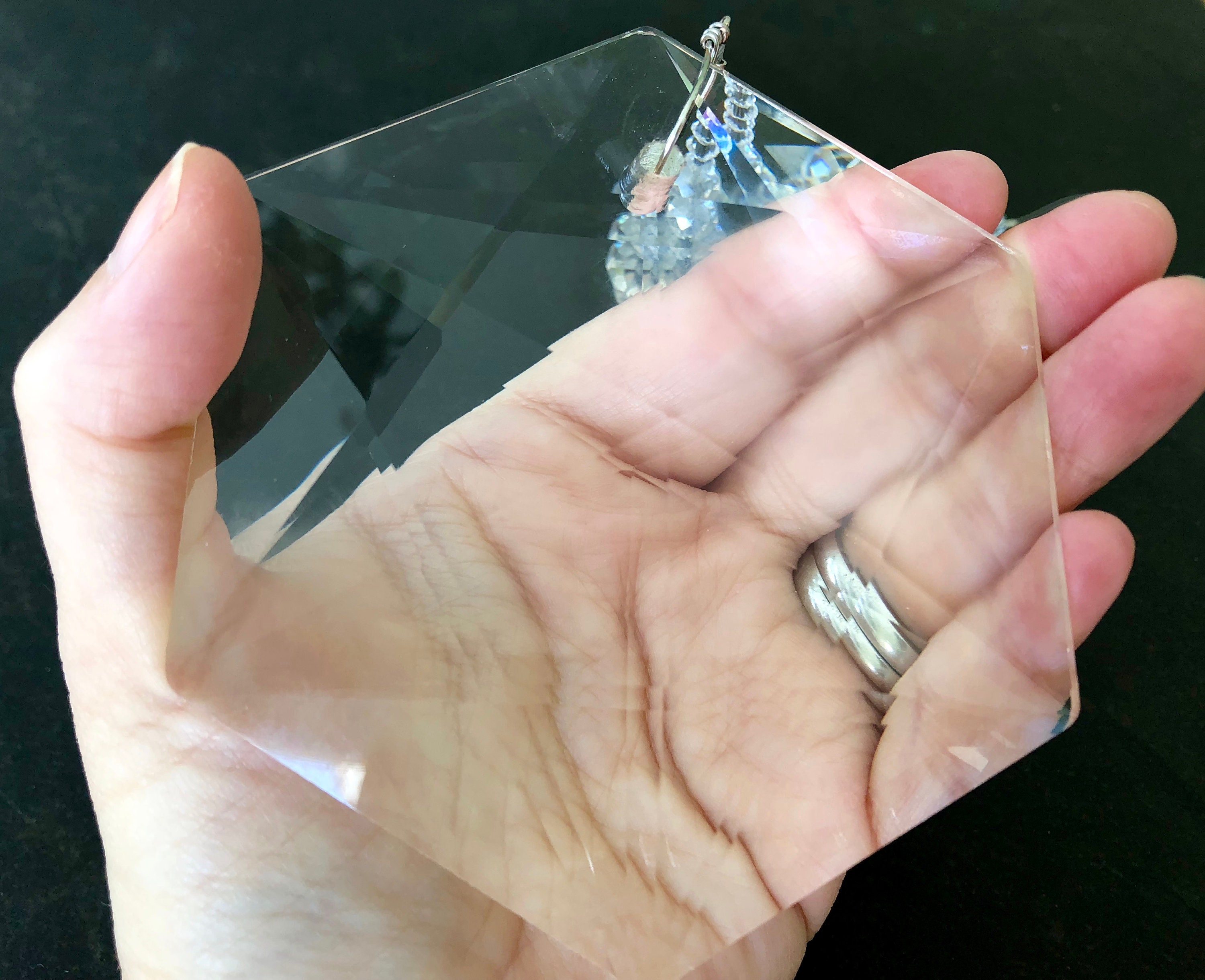 Giant Crystal Sun Catcher Huge Crystal Hexagon Clear Crystal | Etsy