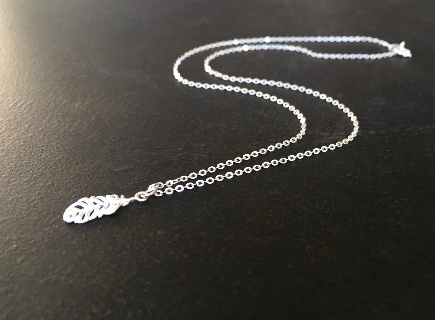 Silver Feather Necklace Sterling Silver Filigree Feather - Etsy