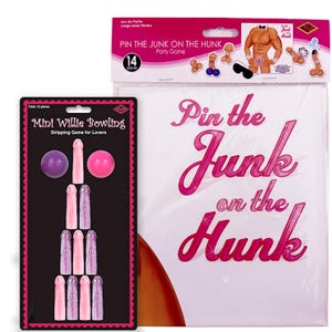 Popular Party Games • Pin the Junk • Banana Ring Toss • Willie Award ...