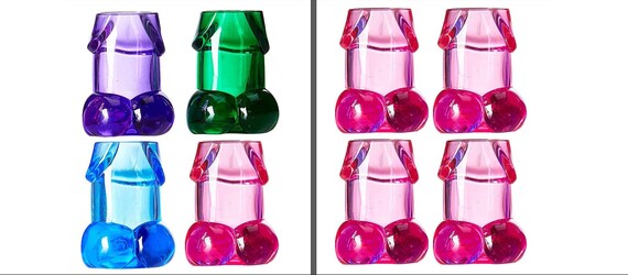 Penis Shaped Shot Glasses Bachelorette Decorations Dick Etsy