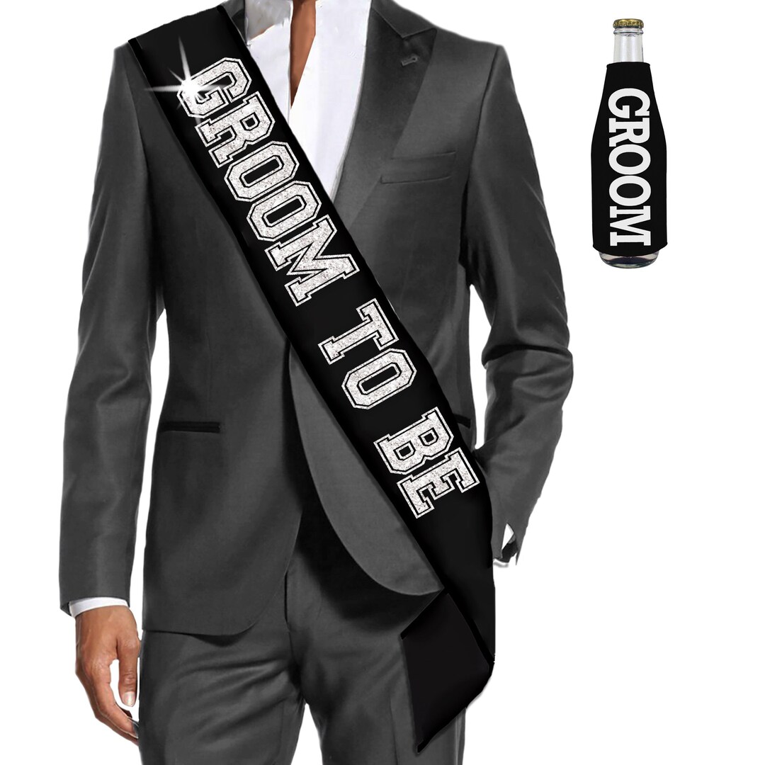 Bachelor Party Groom to Be Unisex Sash Beer Holder Sleep Mask Honeymoon ...