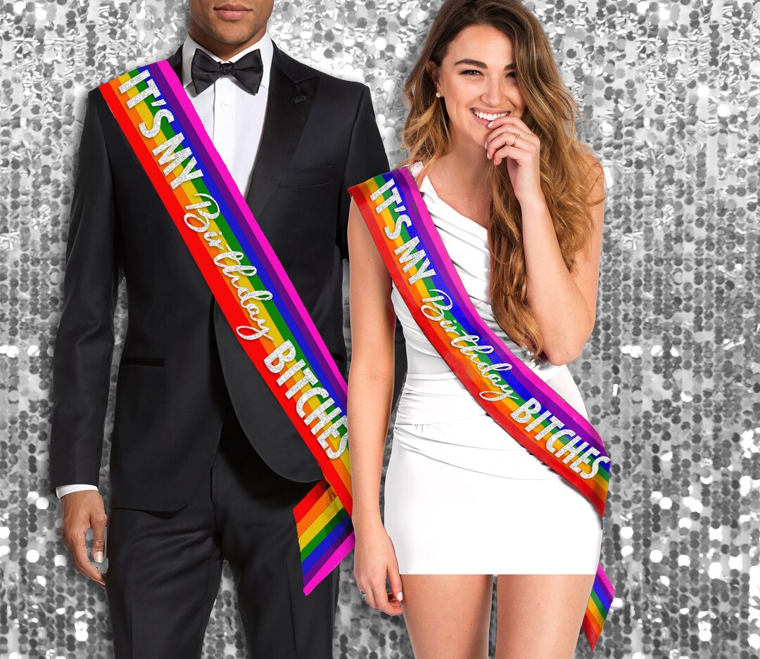 Gay Pride Birthday Sash • Queer Birthday • Rainbow Birthday Sash ...
