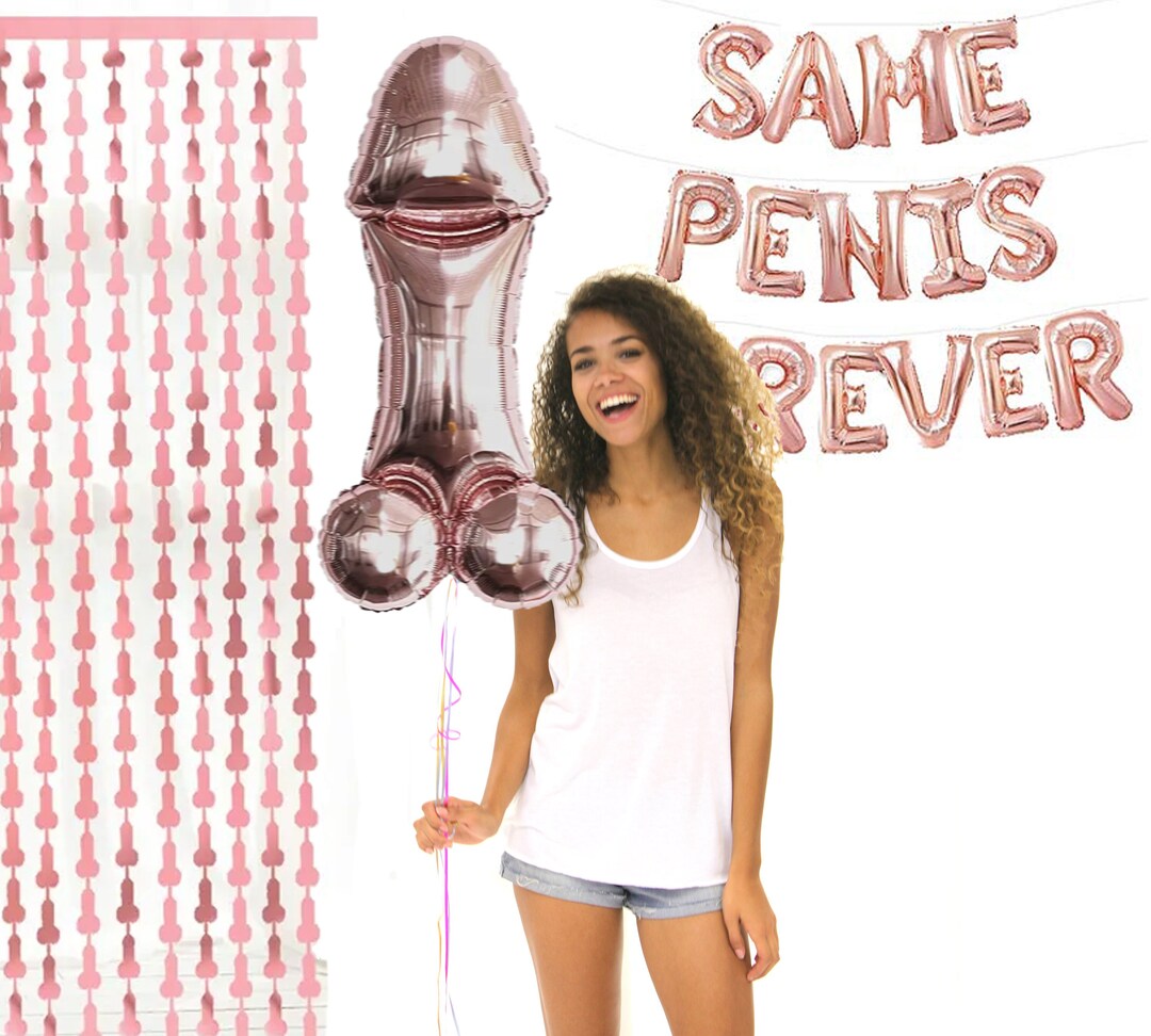 Penis Balloon • Naughty Pecker Decorations • Penis Shaped Balloons • Bachelorette Party • Girls ...
