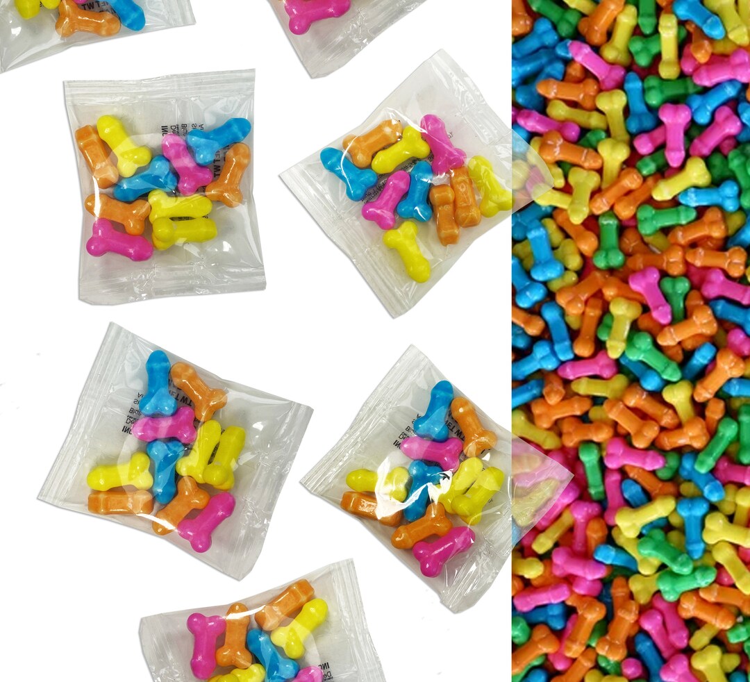 Multi-colored Penis Candy Packs • Dick Bachelorette Party • Candy ...