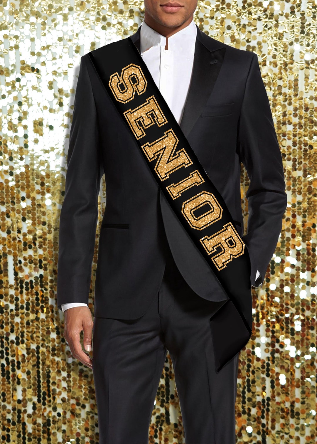 Gold Senior Sash • Unisex Senior Sash • Graduation Sash • Back to ...