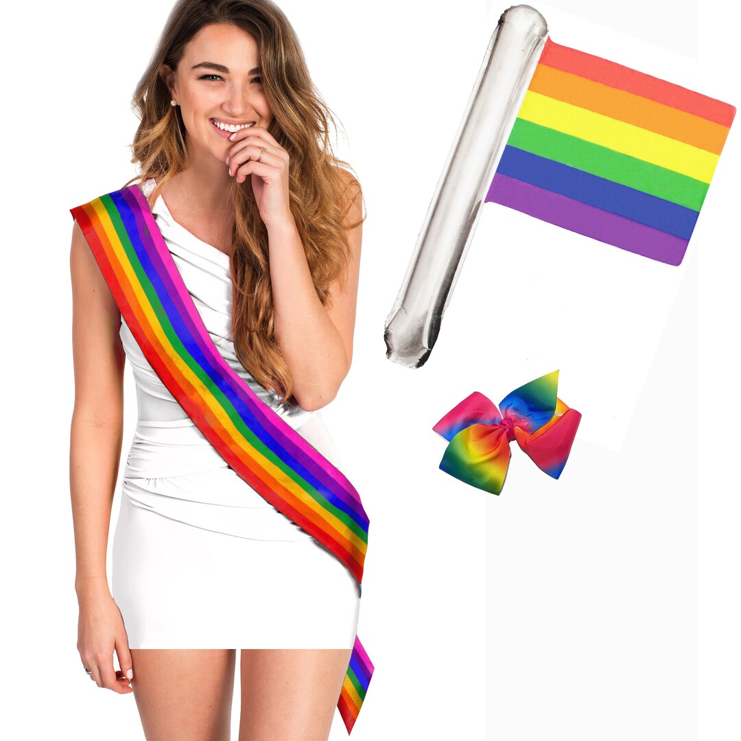 Rainbow Sash Blank Rainbow Pride Sash Love is Love DYI - Etsy