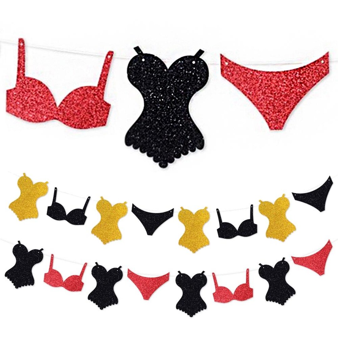 Lingerie Shower Banners • Bra and Panty Garland • Bachelorette Party - Etsy