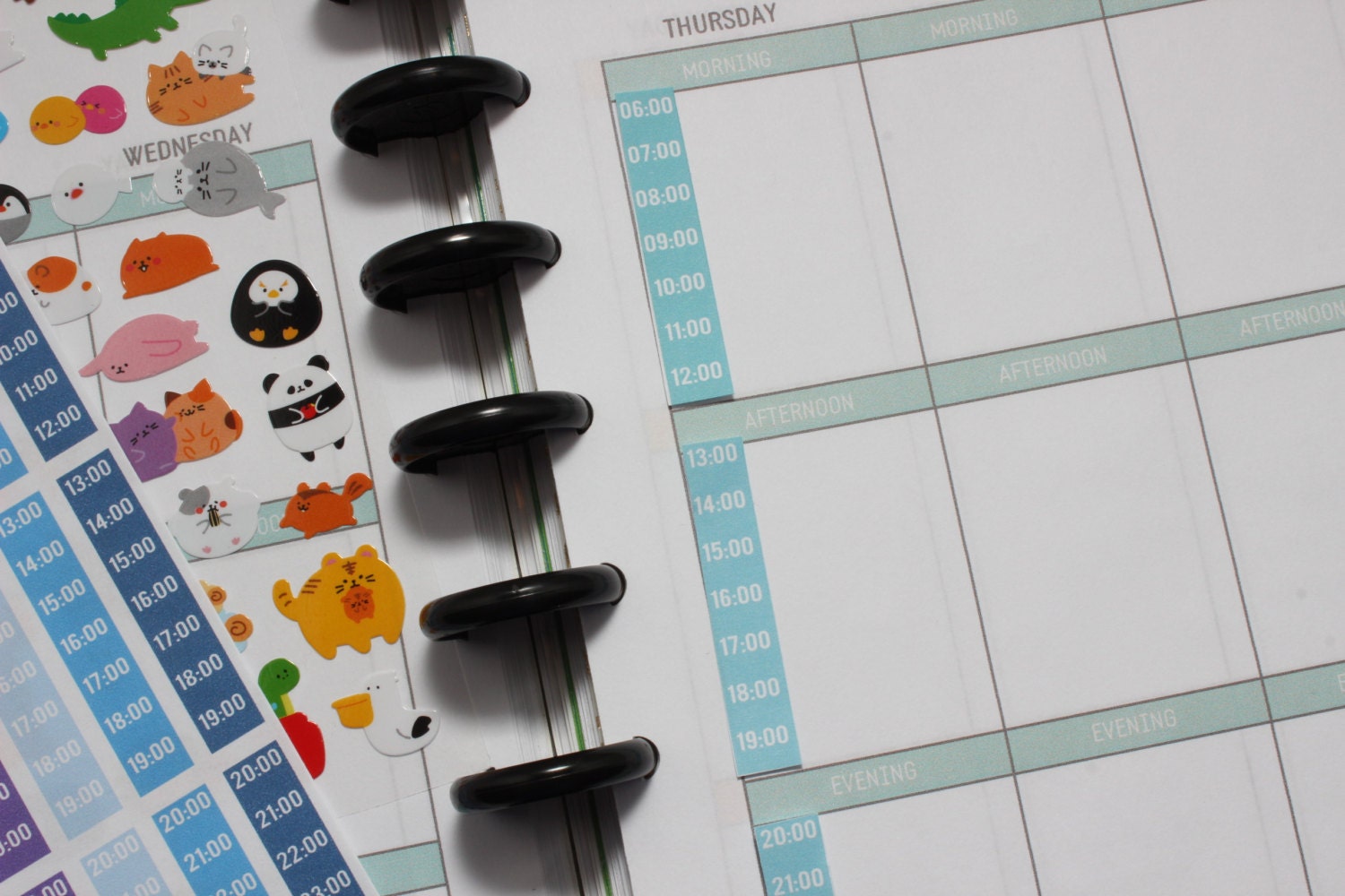 TIMELINE/ HOURLY Sidebar Am/pm Printable Planner Stickers Erin Condren ...