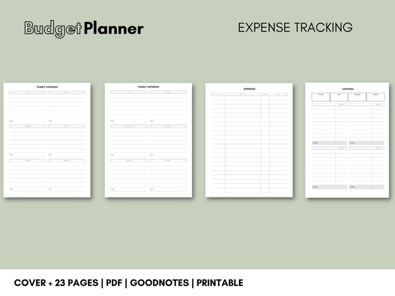 Digital BUDGET PLANNER Template Finance Digital Planner - Etsy
