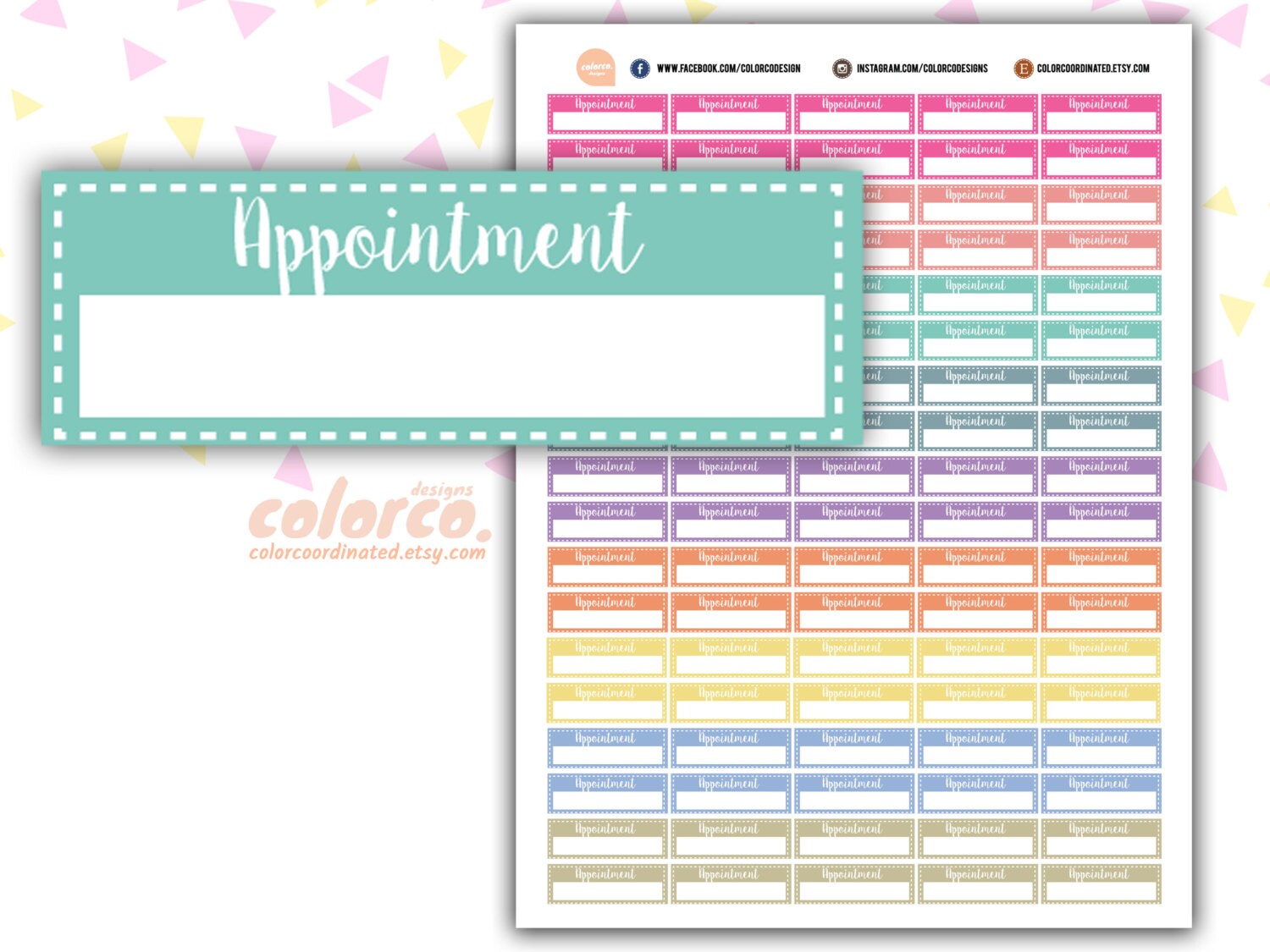 APPOINTMENT Stickers Printable Planner Stickers Erin Condren - Etsy