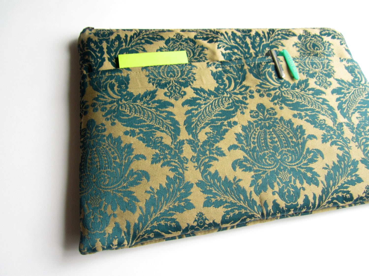 Teal Damask Macbook Air/pro 13 Sleeve Mac Pro 13 Retina - Etsy