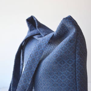 Blue Tote Bag Shoulder Bag School Bag Reusable Schopping - Etsy