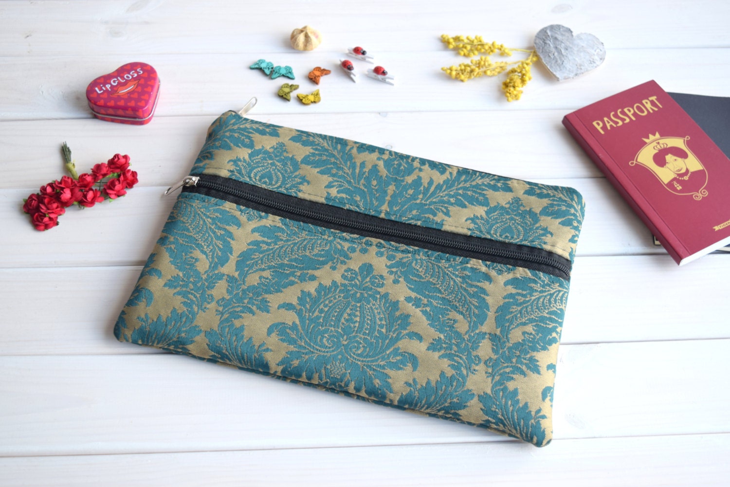 Damask iPad sleeve zipped iPad Air sleeve iPad Air case | Etsy