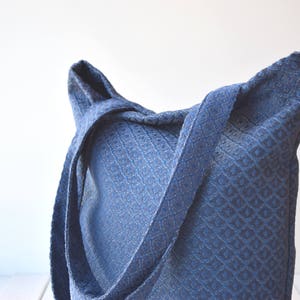Blue Tote Bag Shoulder Bag School Bag Reusable Schopping - Etsy