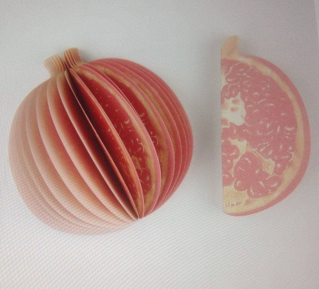3D Paper POMEGRANATE Little Note Pad Little Notes or 3D - Etsy