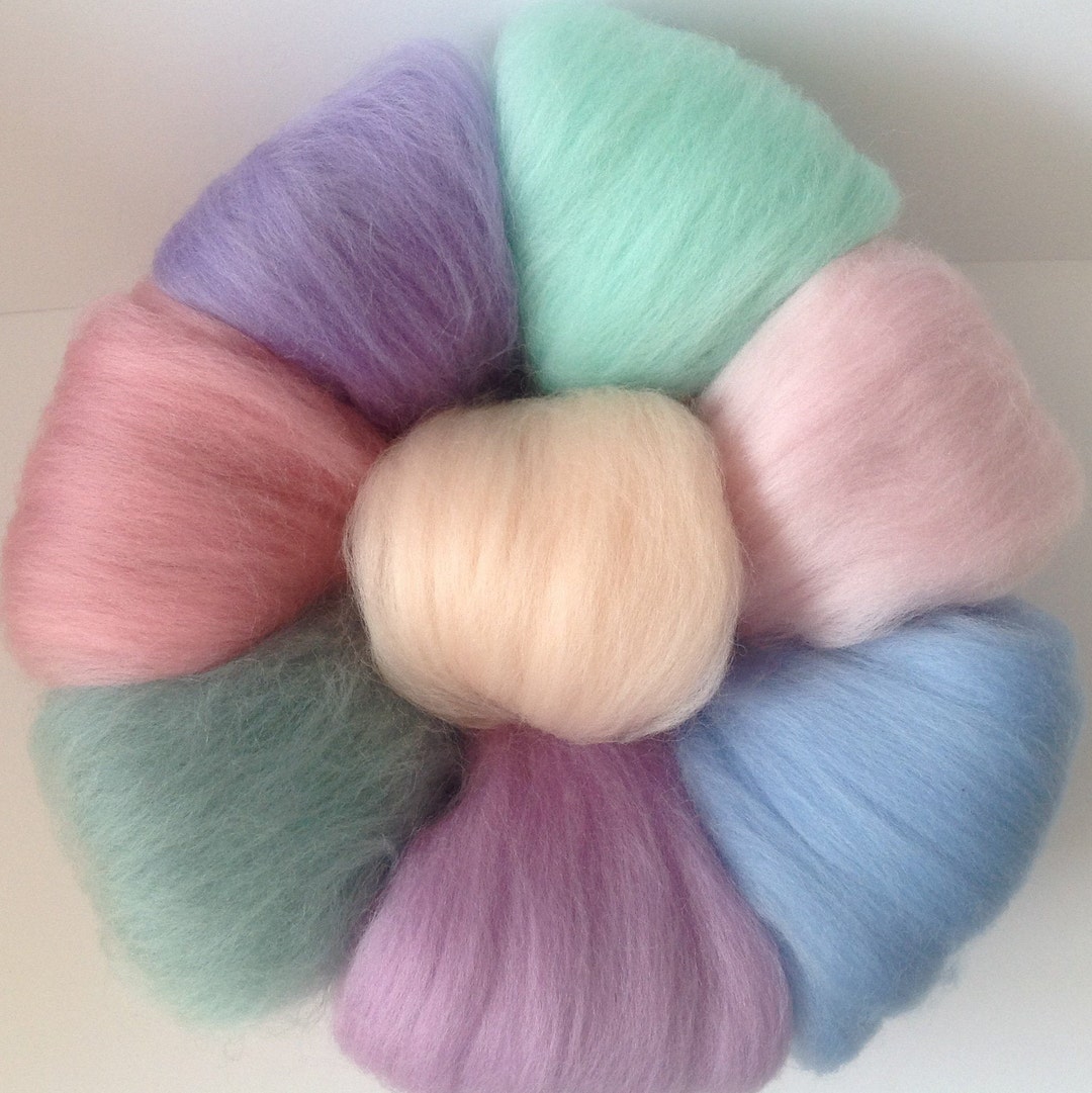 8 Soft PASTELS Needle Felting Wool Merino Wool Tops Soft - Etsy