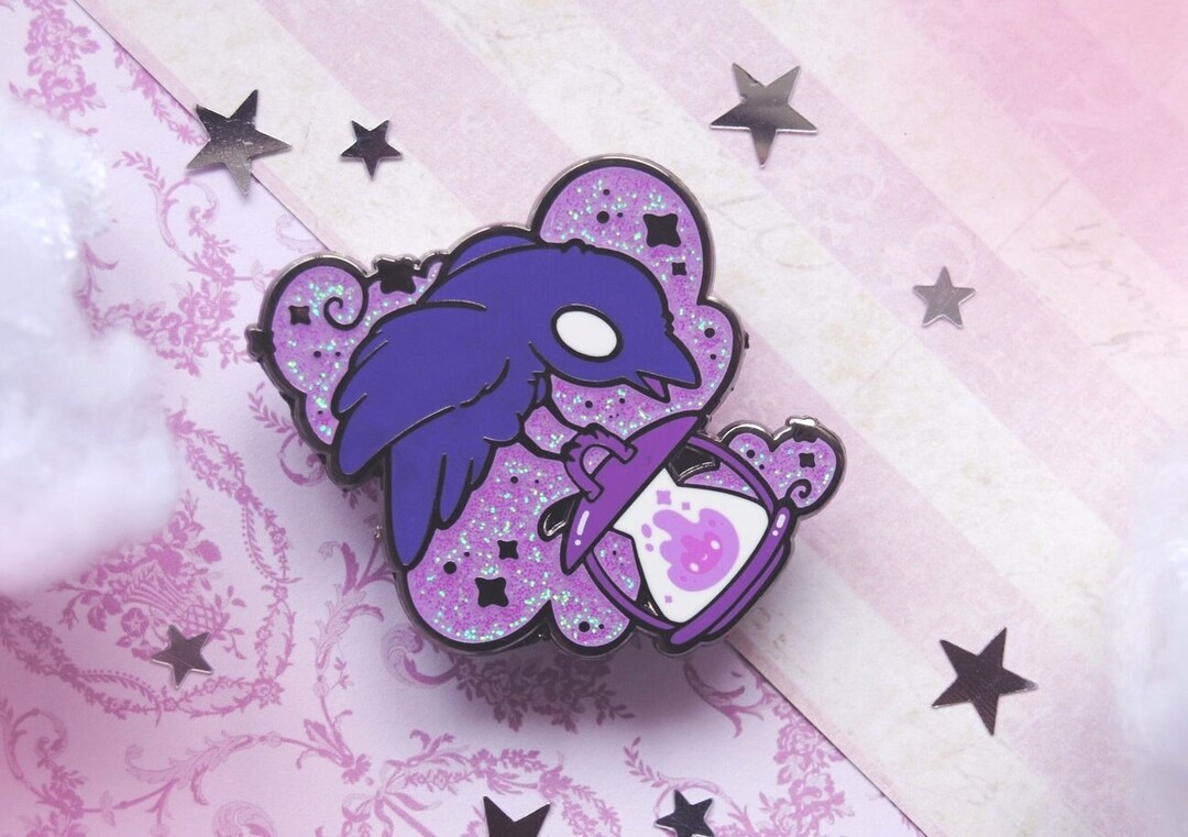 Enamel Pin, Lantern Raven Pin, Hard Enamel, Halloween Collectors ...