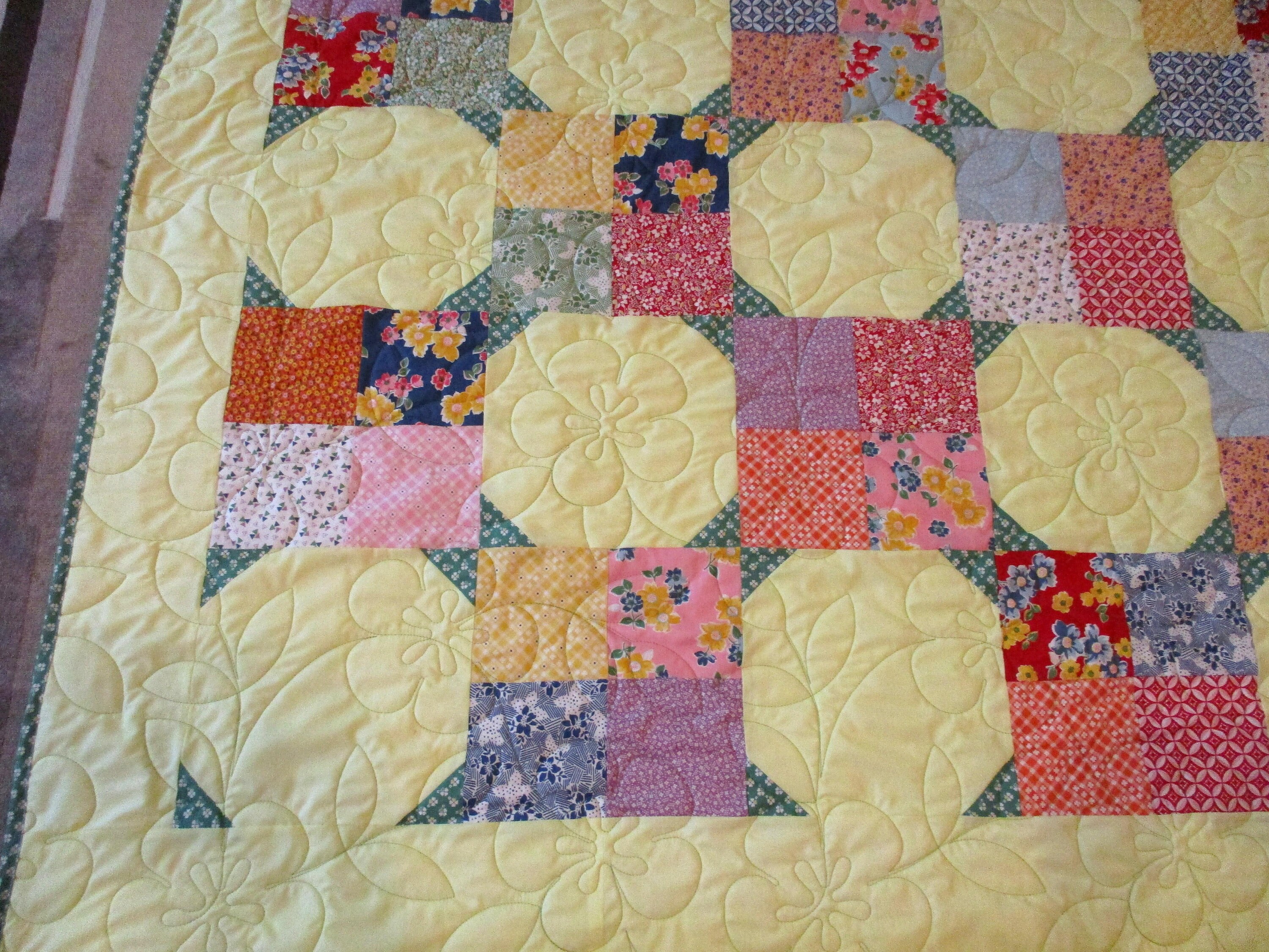 New USA Handmade Twin Size Quilt- 4-patch Snowball Patchwork 64" X 70 ...