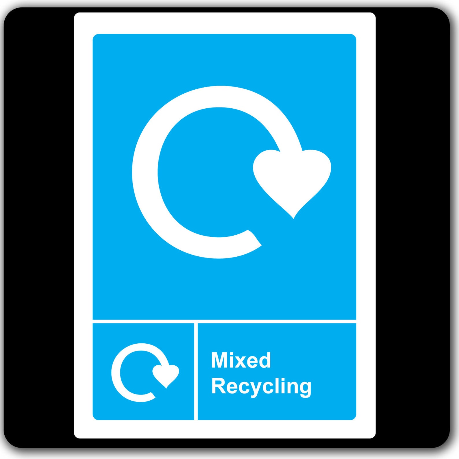 Recycling Sticker Waste Signage Sign Home Wheelie Bin Window Decal ...