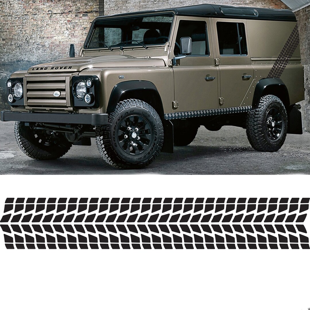 Tyre Tracks 4X4 Sticker Land Rover Defender off Road Motocross Bike ...