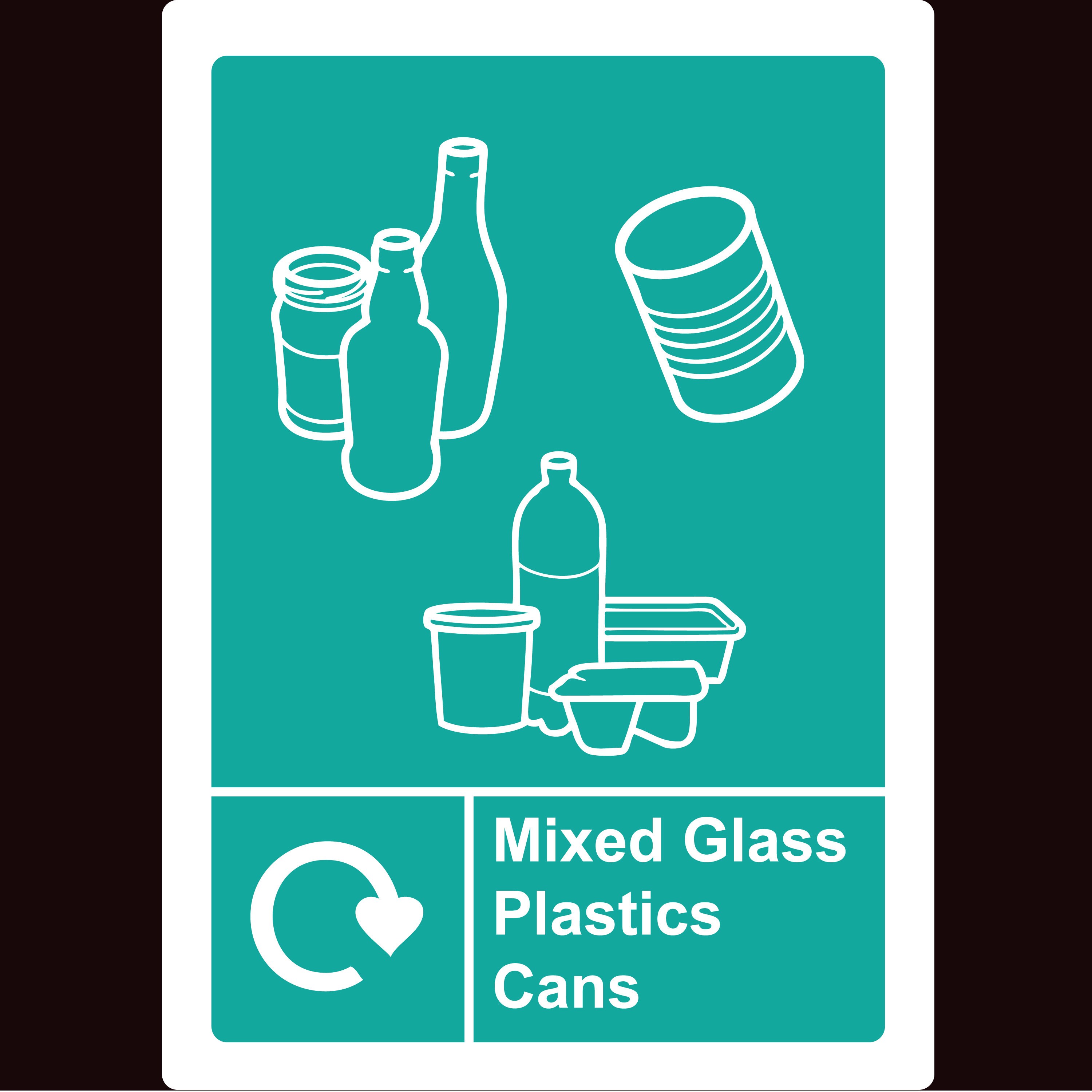 Recycling Sticker Waste Signage Sign Home Wheelie Bin Window Decal ...