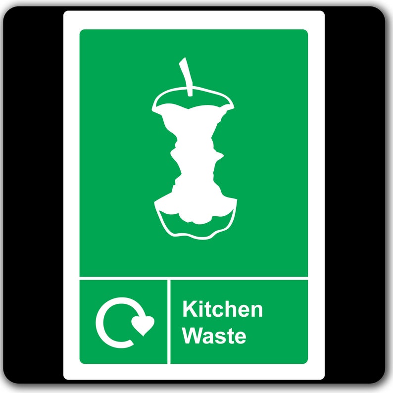 Recycling Sticker Waste Signage - Sign Home Wheelie Bin Window Decal ...