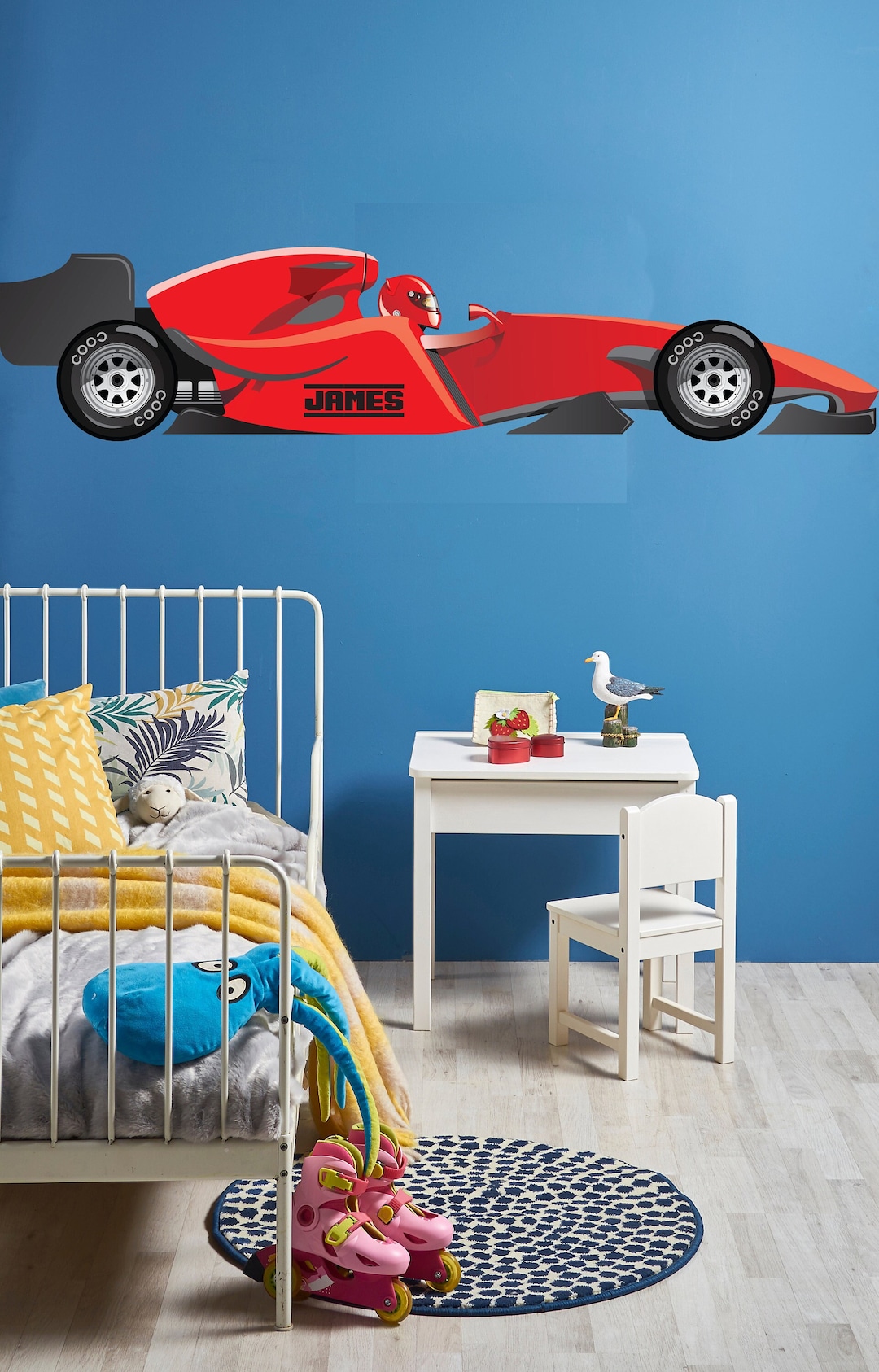 Personalized F1 Racing Car Wall Decal – Kids Bedroom Decor - Etsy
