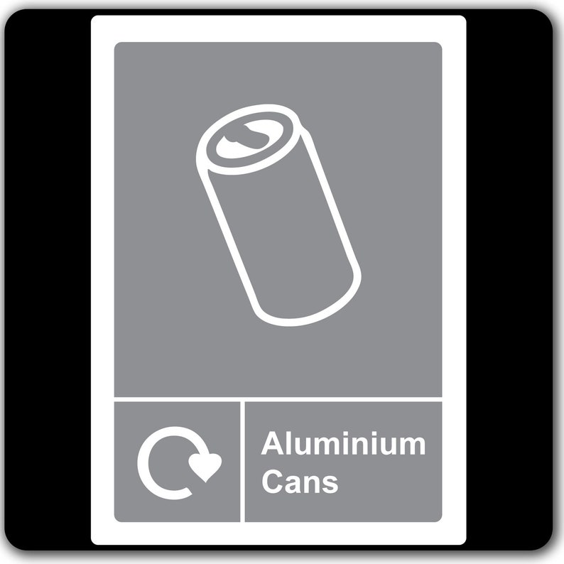 Recycling Sticker Waste Signage Sign Home Wheelie Bin Window Decal ...