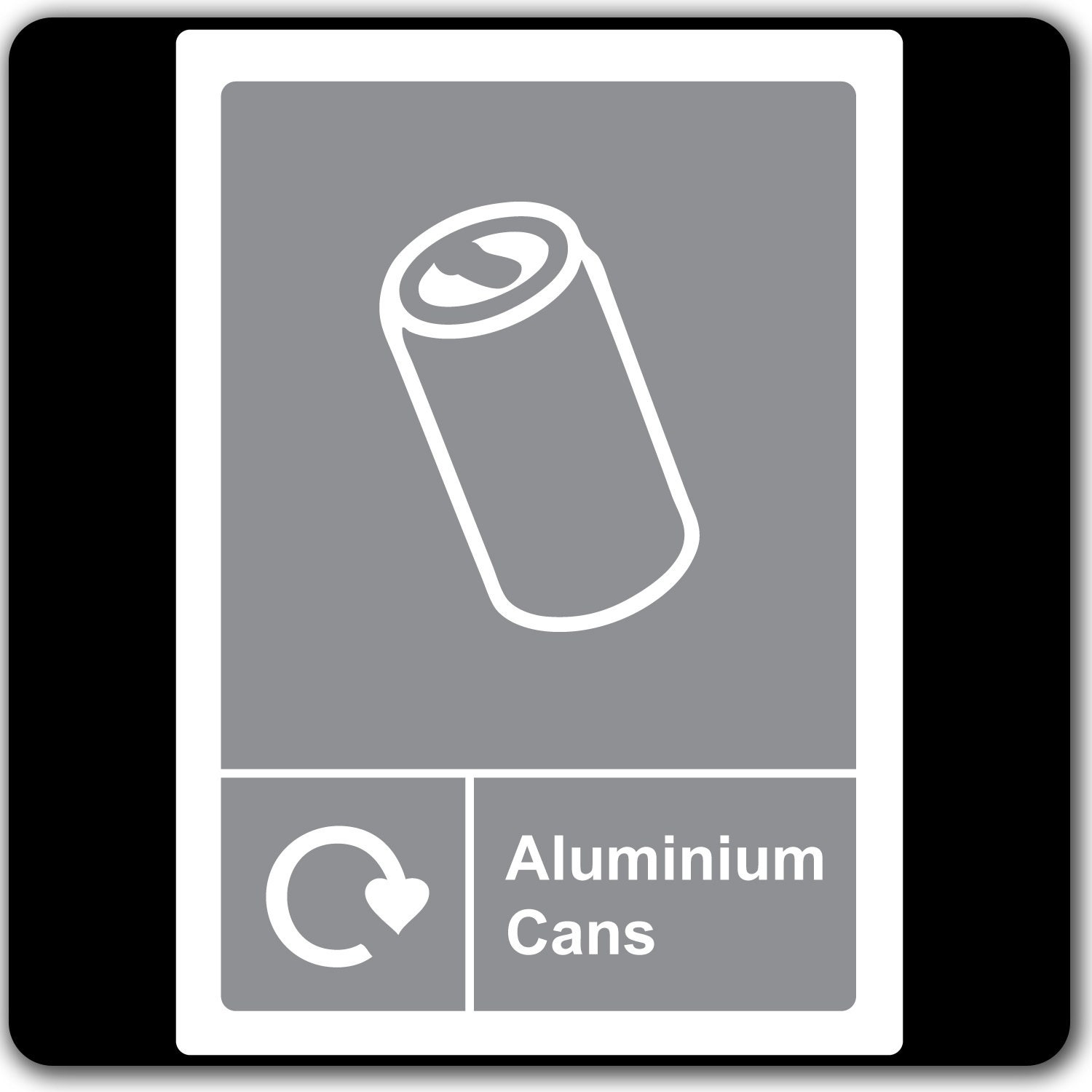 Recycling Sticker Waste Signage Sign Home Wheelie Bin Window Decal ...