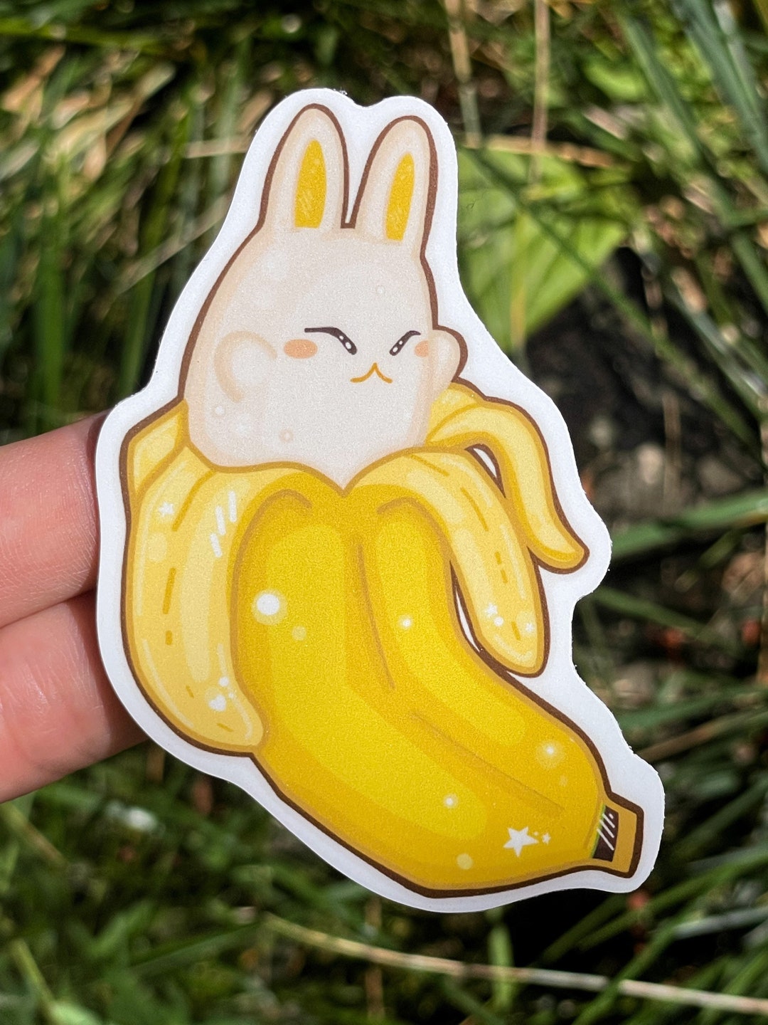 Bunanna, Bun, Bunny, Banana, Funny, Vinyl Stickers, Waterproof Stickers ...