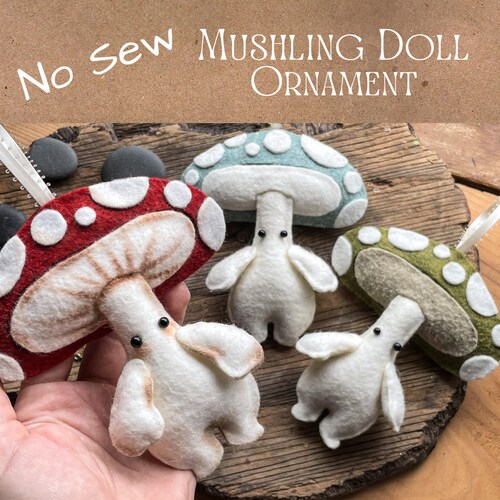 No Sew Mushling Mushroom Doll Ornament Pattern Instant - Etsy