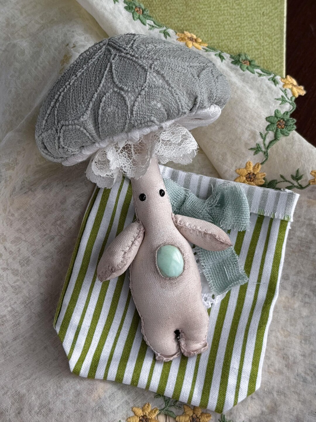 Olive - Mushling Baby - Spring 2025 Collection, Mushroom Doll, Handmade ...