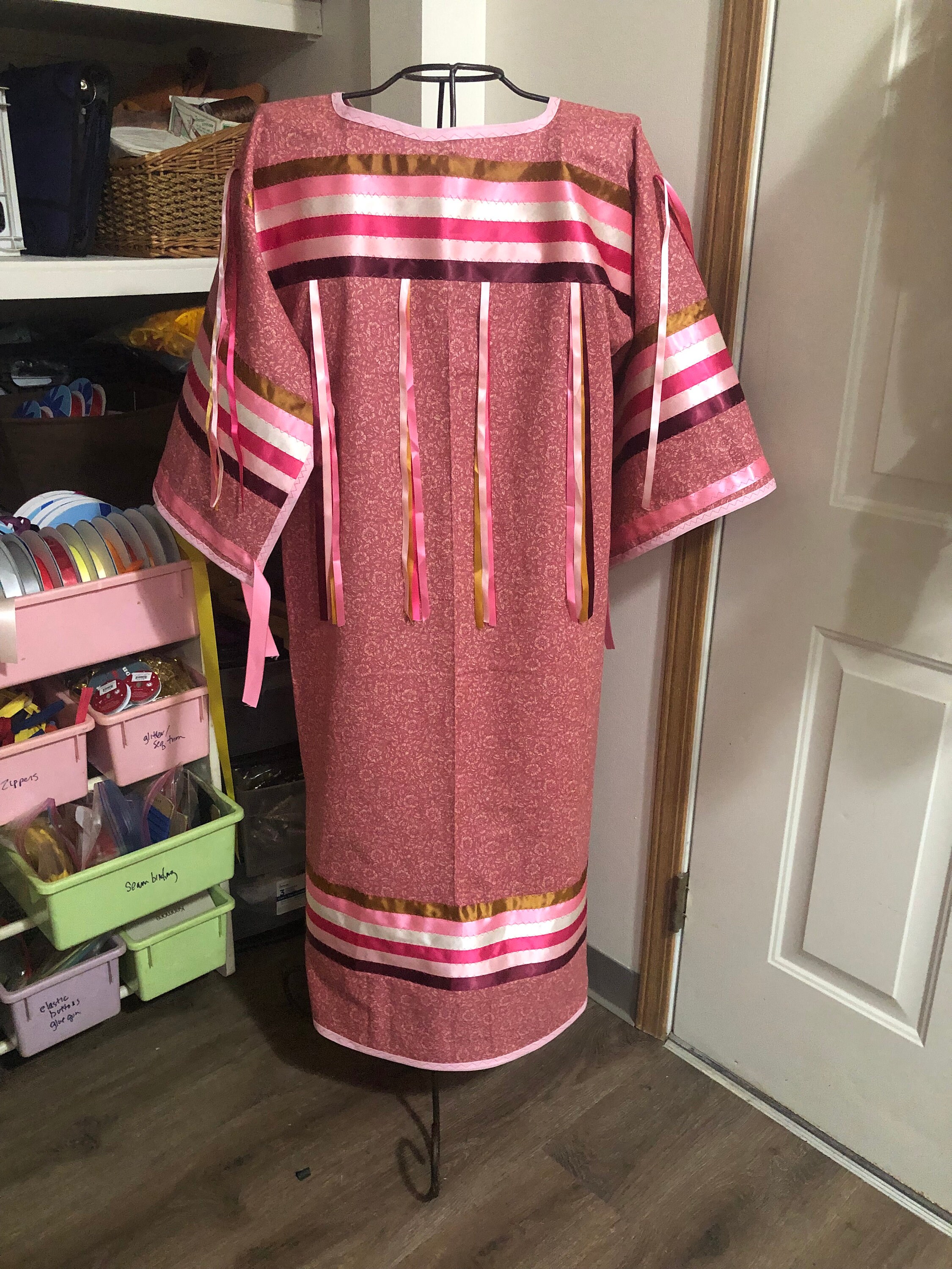 Beautiful Dusty Rose Ribbon Dress - Etsy Canada