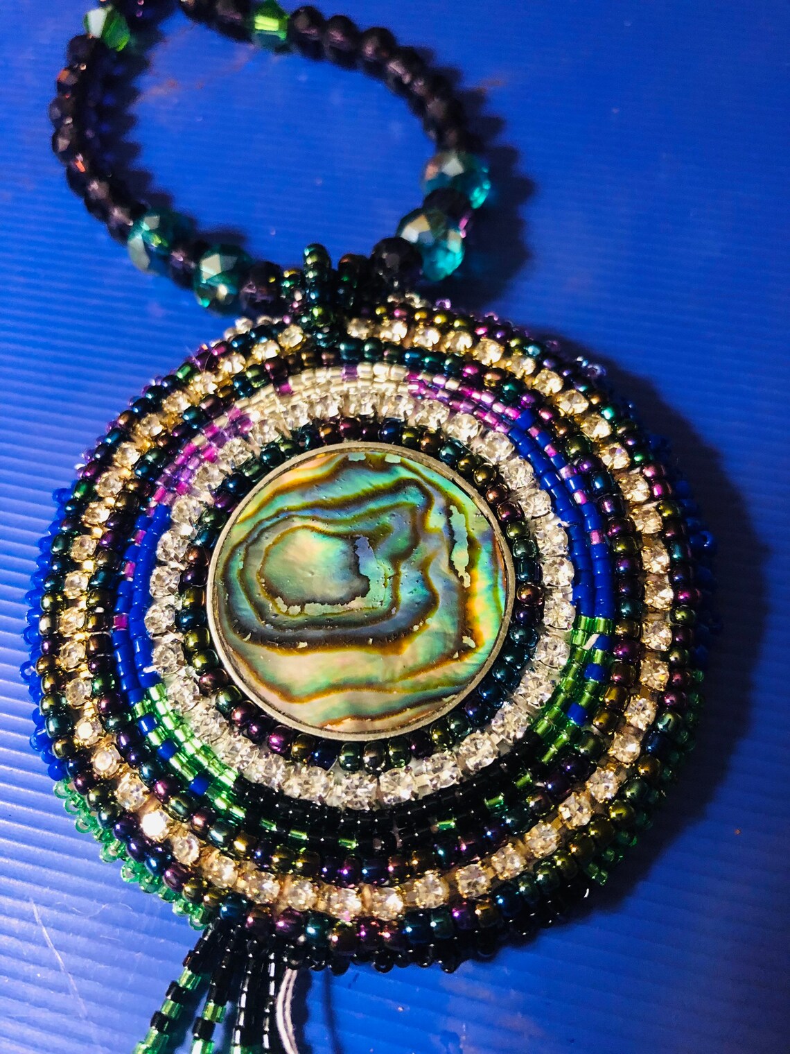 Traditional Beaded Shell Medallion - Etsy