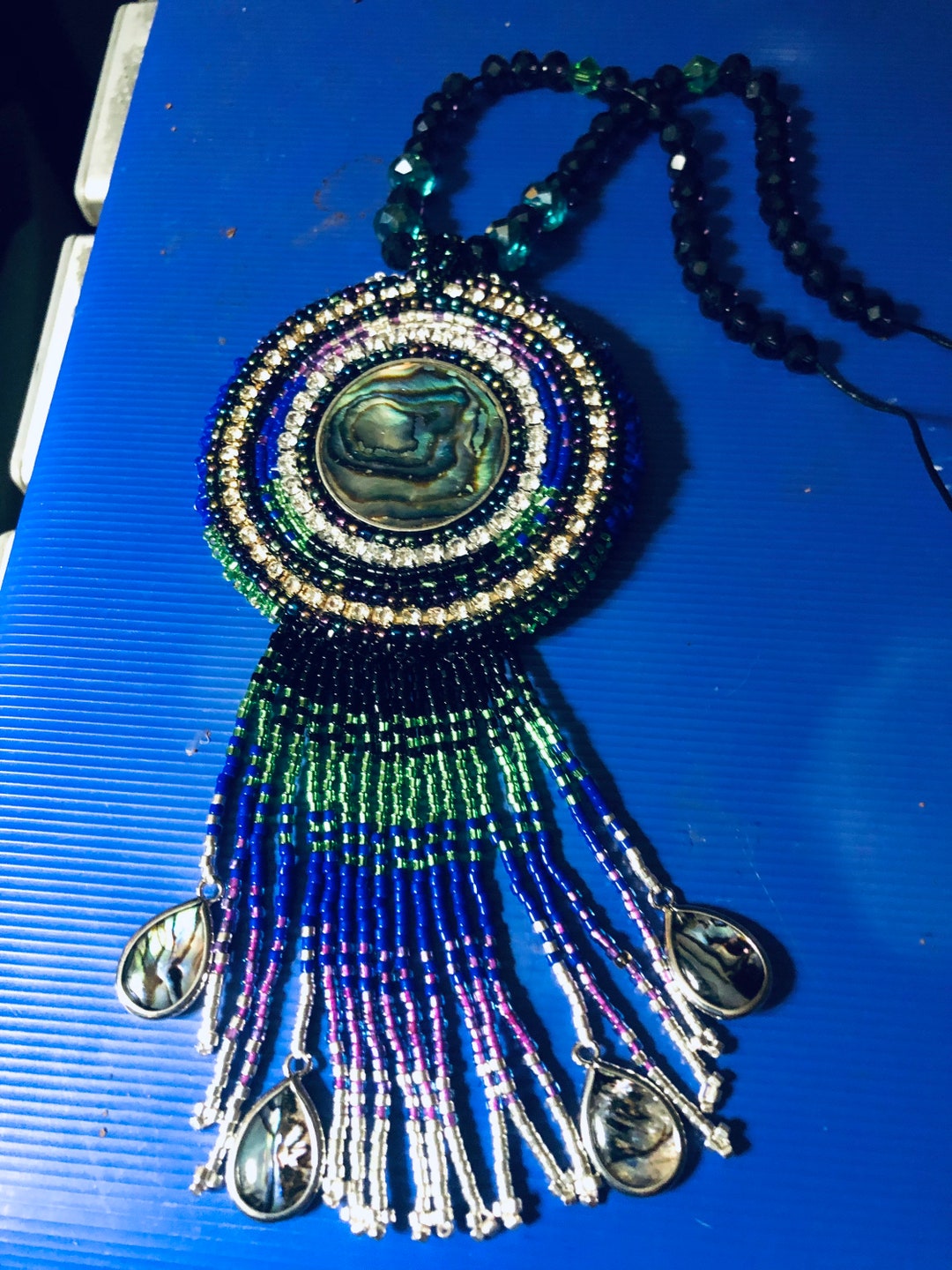 Traditional Beaded Shell Medallion - Etsy