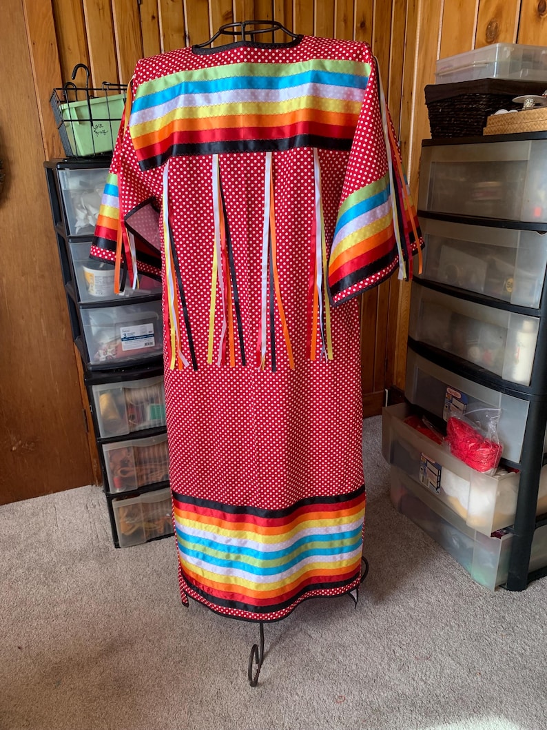 Ladies Red Ribbon Dress - Etsy