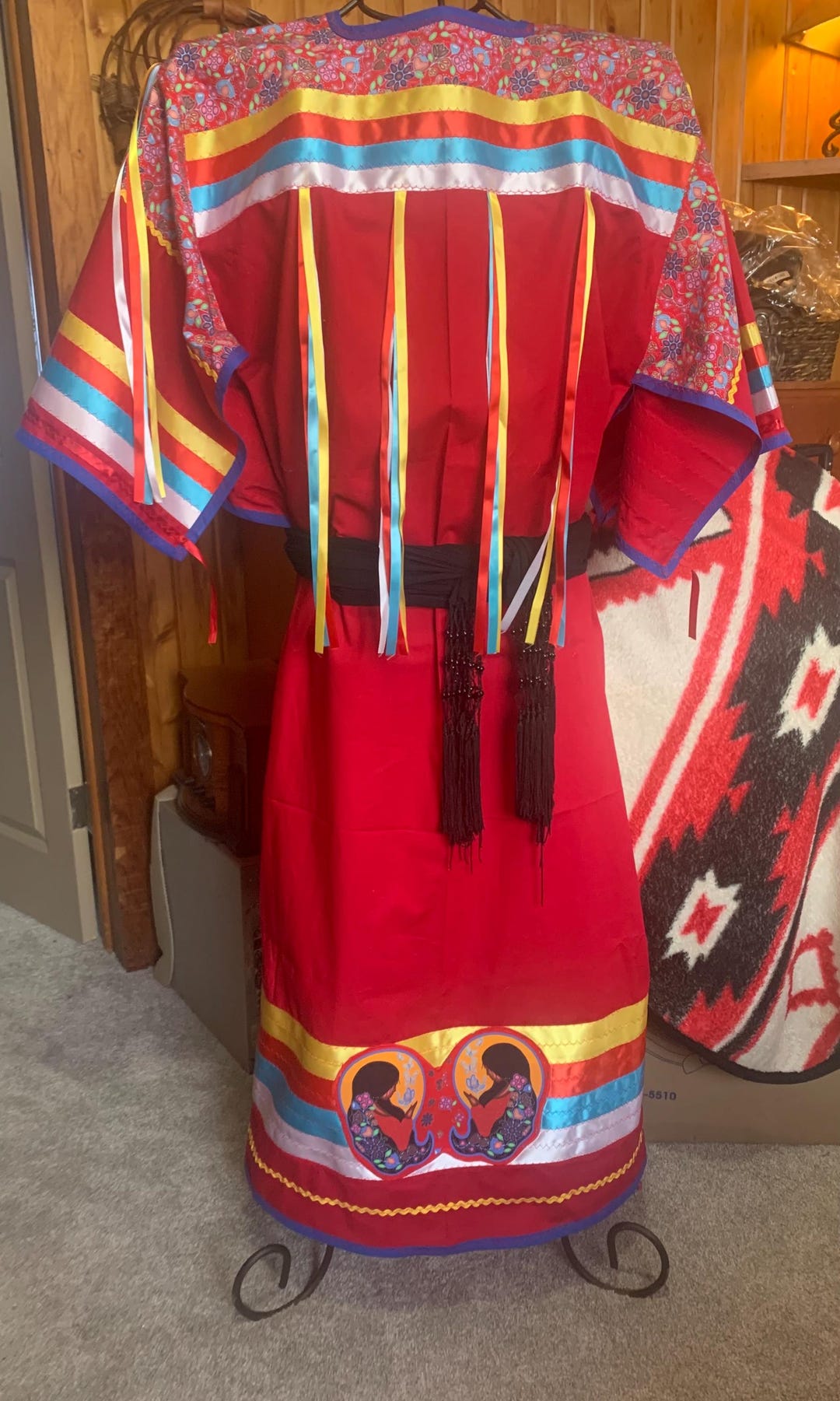 Beautiful Red Ribbon Dress - Etsy