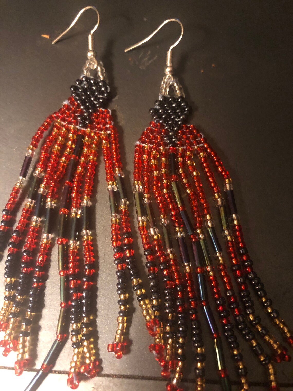 Seed Bead Earrings MMIW Beaded Earrings - Etsy