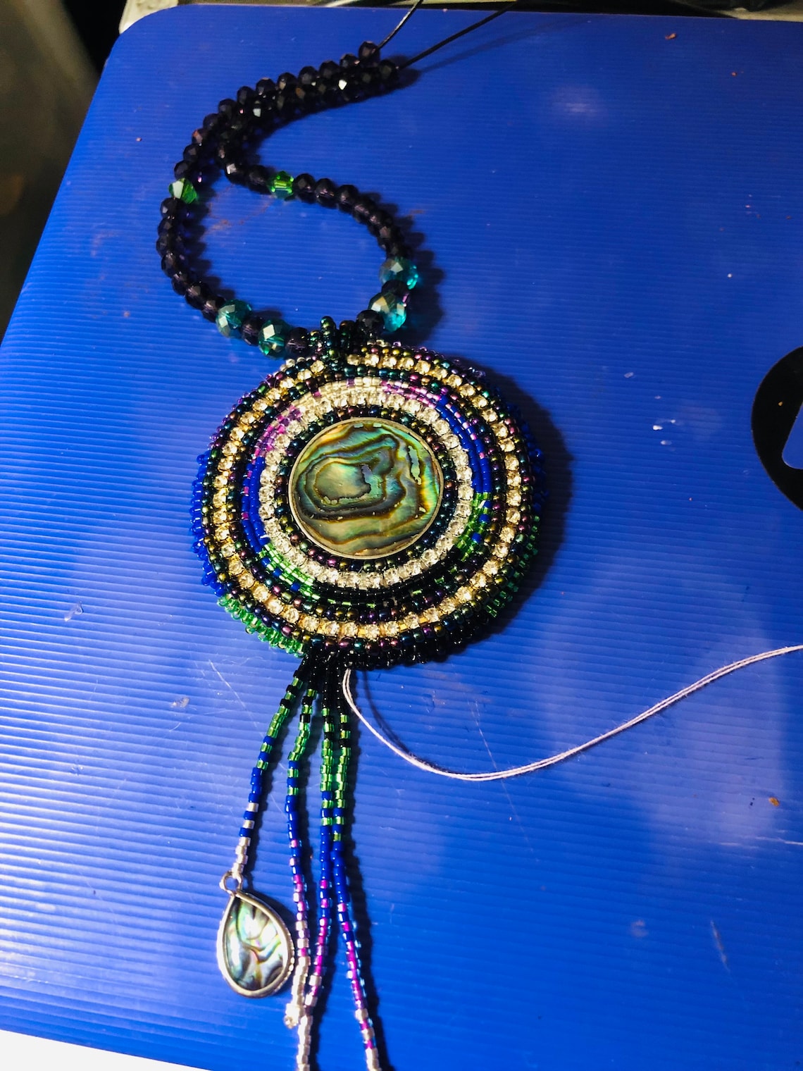 Traditional Beaded Shell Medallion | Etsy