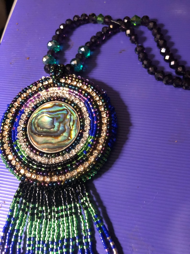 Traditional Beaded Shell Medallion - Etsy