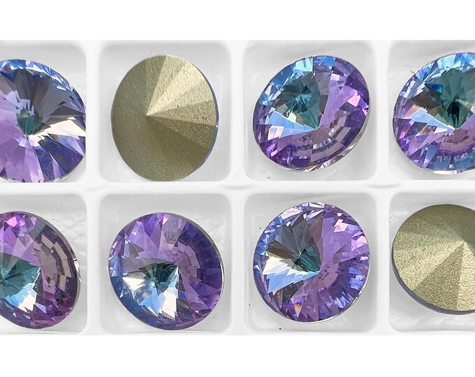Set of 6 Czech Crystal Rivolis 14mm Sphinx sku 1180 CC-RIV-14-SPH - Etsy