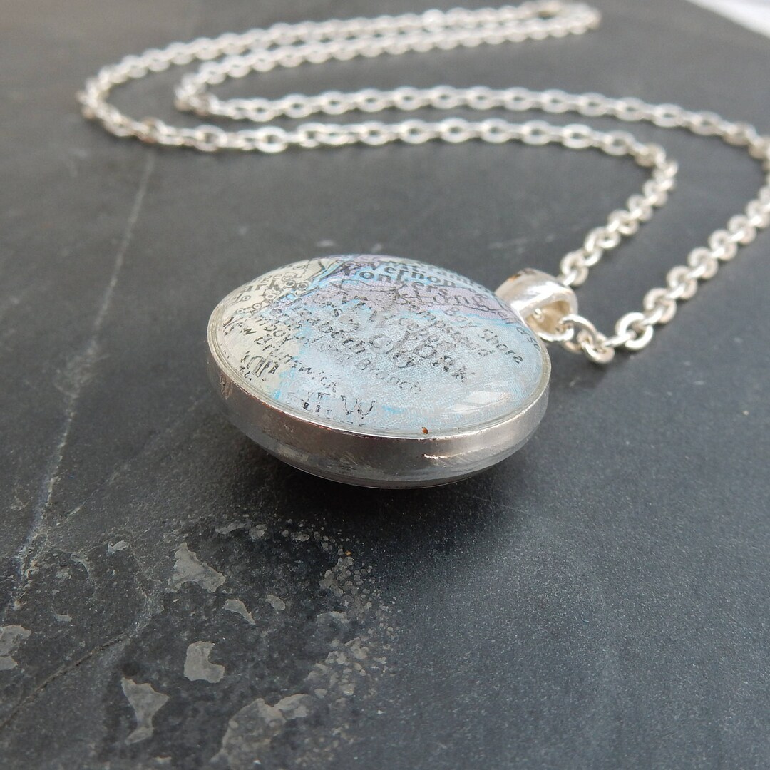 Custom Long Distance Map Gift, Double Sided Map Pendant, Mother and ...